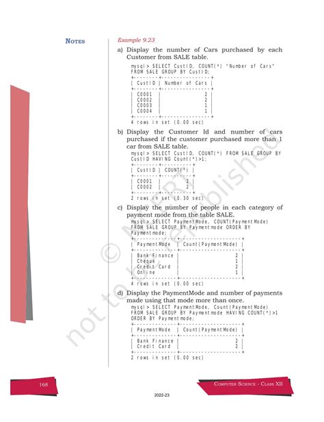 Ncert Book For Class 12 Computer Science Chapter 9 Structured Query Languagesql