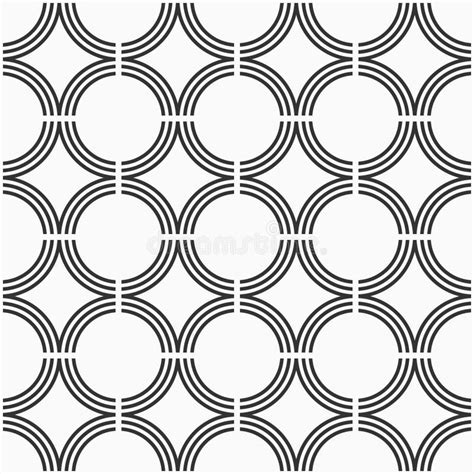 Abstract Seamless Pattern With Circle Segments Circles Lattice Seamless Pattern Stock