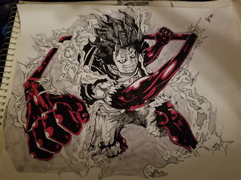 How To Draw Luffy Gear 4 Snakeman