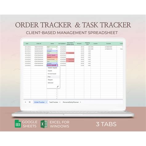 Excel Shipping Tracking Template Invoice Tracker Excel Template