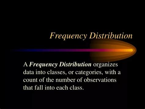 PPT Frequency Distribution PowerPoint Presentation Free Download ID 359234