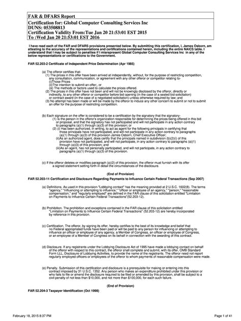 Fillable Online Far Amp Dfars Report Certification For Global Fax Email Print Pdffiller