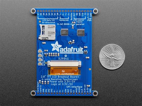 Adafruit 2 8″ Tft Lcd With Touchscreen Breakout Board W Microsd Socket Ili9341 Protocentral