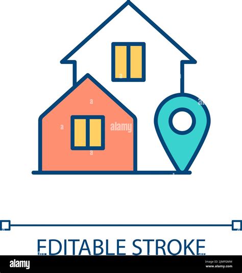Home Location Rgb Color Icon Stock Vector Image And Art Alamy