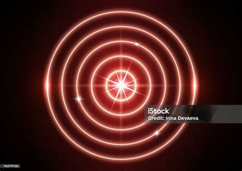 어두운 배경에 격리 빛나는 네온 대상 아이콘 성공의 개념 과녁에 대한 스톡 벡터 아트 및 기타 이미지 과녁 불타는 듯한 형광색의 Istock