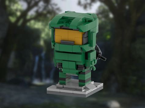 Lego Moc Master Chief Brickhead By Bucktopus Rebrickable Build With Lego