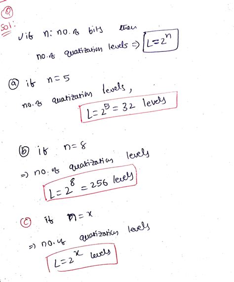 Solved Determine The Number Of Quantization Levels That Are Implied If The Course Hero