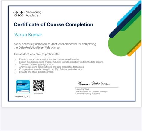 Varun Kumar On Linkedin Ciscocertified Dataanalyst Professionaldevelopment