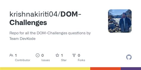 Github Krishnakiriti04dom Challenges Repo For All The Dom