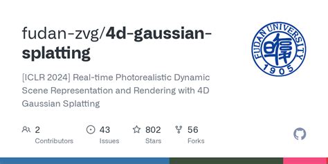 Github Fudan Zvg4d Gaussian Splatting Iclr 2024 Real Time