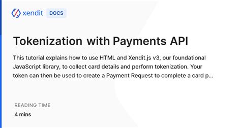 Tokenization With Payments Api Xendit Docs