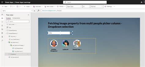 Power Apps Fetch Image Property From Multi People Picker Column Based