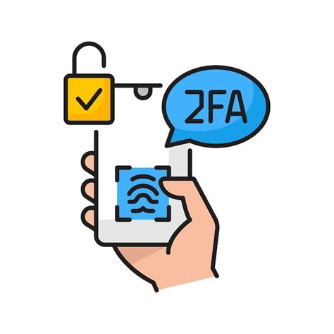 Premium Vector 2fa Two Factor Verification Icon Security Code