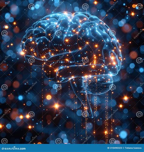 Binary Code Brain Digital Cognition Canvas Stock Illustration Illustration Of Fusion Code