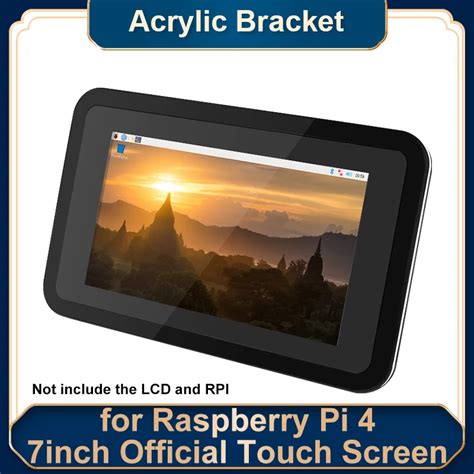 공식 7 인치 터치 스크린 아크릴 케이스 라즈베리 파이 7 5 인치 디스플레이 홀더 모니터 브래킷 라즈베리 파이 4 3 B Lcd데모보드 액세사리
