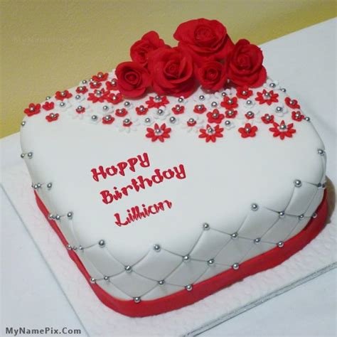 Happy Birthday Lillian Cakes Cards Wishes