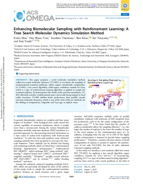 Pdf Enhancing Biomolecular Sampling With Reinforcement Learning A Tree Search Molecular