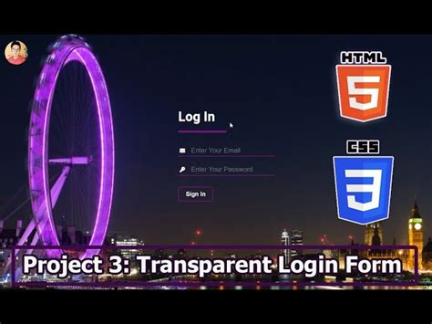 Free Video Transparent Login Form Using Html And Css Tutorial From Codewithharry Class