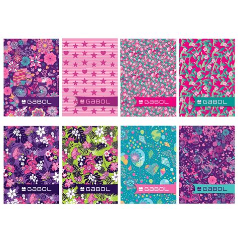 Caiet Gabol Format A5 Patratele Mici Mix 40 L Offset Pentru Fete