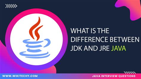 What Is The Difference Between Jdk And Jre Wikitechy