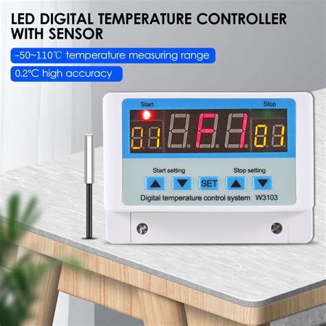 Keykits 30A AC110 220V LED Digital Temperature Controller Intelligent Thermostat Heating Cooling