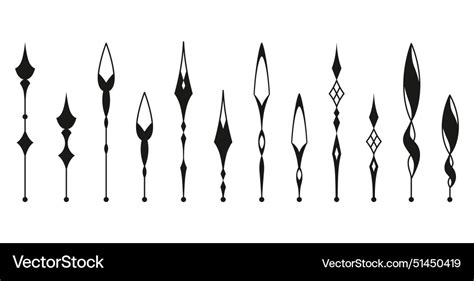 Clock Pointer Arrows Black Silhouette Chronometer Vector Image