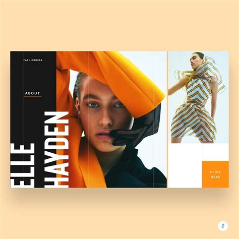 Concept Landing Page For A Fashion Model Portfolio Website