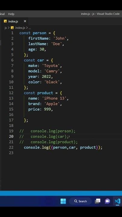 Object Wrapping In Javascript Javascript Html Programming Trending Coding React Shorts