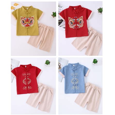 New Arrival Boy Tang Suit Cny Boy Suit Set Boy Samfu Boy Cheongsam