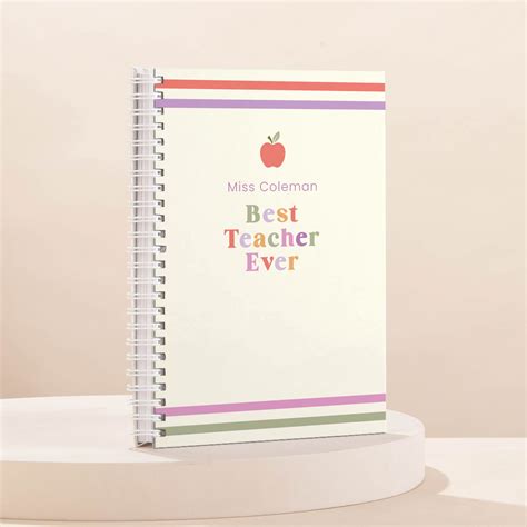 Buy Personalised Thank You Teacher Notebook Best Teacher Ever For Gbp 6 49 Card Factory Uk