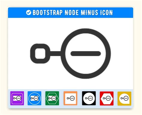 Bootstrap Node Minus Icon Bi Bi Node Minus Icon Code Html Css Color Button