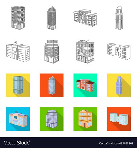 Isolated Object Construction And Building Sign Vector Image