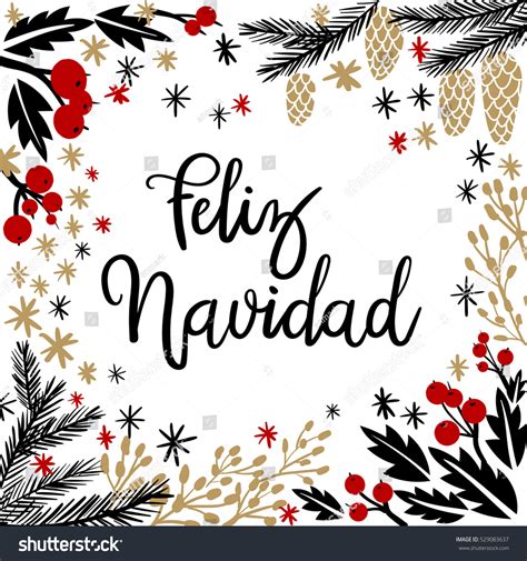 Tarjeta De Felicitación Feliz Navidad Ilustración Vector De Stock