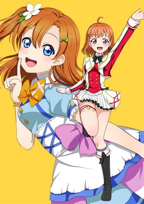 Kousaka Honoka And Takami Chika Love Live And 2 More Drawn By