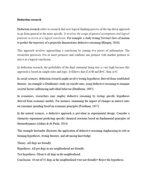 Deduction And Induction Research Pdf Deductive Reasoning Inductive Reasoning