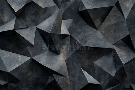Geometric Shadows An Abstract Pattern Of Overlapping Shapes And Depth Stock Illustration