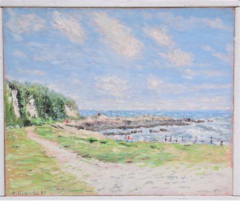 【超お買い得！】 真作 油絵 鎌田英雄 「 館山相浜海岸 」f10号 自然、風景画