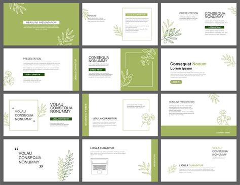 Шаблоны презентаций Powerpoint зеленый Изображения скачать бесплатно на Freepik