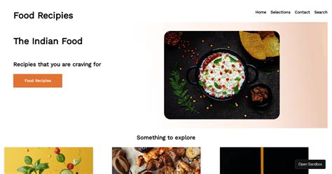 React Food Website Example Codesandbox