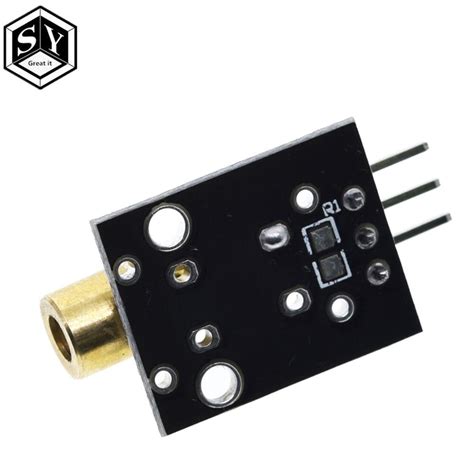 PCS KY Nm Laser Sensor Module Mm V MW Red Dot Diode Copper Head For Arduino DIY Kit