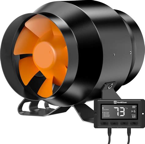 4 Inch Inline Duct Fan With Ec Motor And Temperature And Humidity