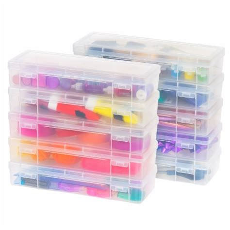 Iris Usa 10pack Large Plastic Art Craft Supply Organizer Storage