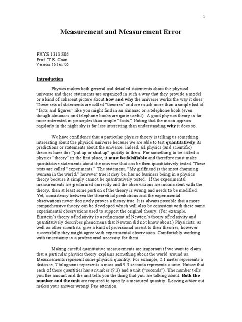 Errors Pdf Significant Figures Observational Error