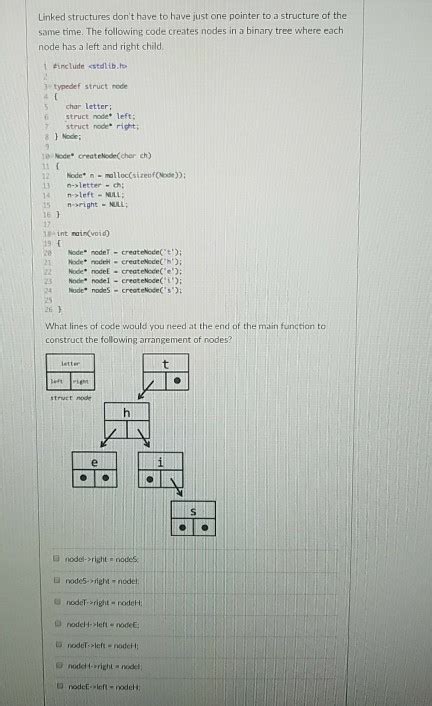 solved linked structures don t have to have just one pointer