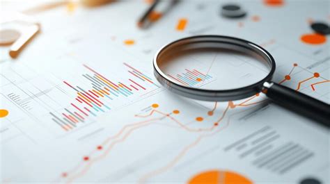 Seo Keyword Research Chart Data Visualization With Magnifying Glass Premium Ai Generated Image