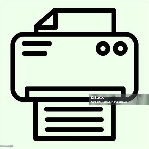 프린터 라인 아이콘입니다 사무실 레이저 제트 인쇄 기계 개요 스타일 픽토그램 흰색 배경에 비즈니스 및 조직은 모바일 개념 웹 디자인에 서명합니다 벡터 그래픽 개념에 대한