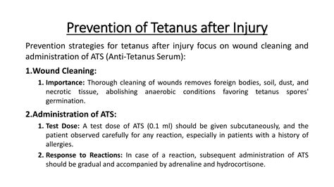 Tetanus Pathogenesis Epidemiology And Management Pptx