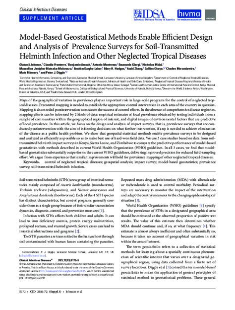 Pdf Model Based Geostatistical Methods Enable Efficient Design And