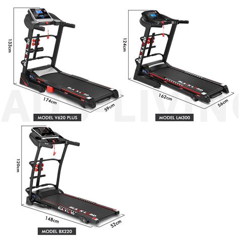 BLACK LORD Treadmill Electric Home Gym Exercise Run Machine Incline