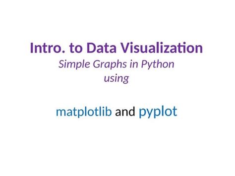 Introduction To Matplotlib Library In Pythonpptx